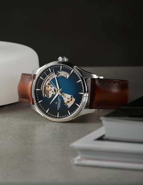 Reloj Hamilton Jazzmaster open heart para hombre H32675540 5